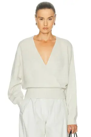 Sablyn Koda Cashmere Wrap Sweater - Blizzard
