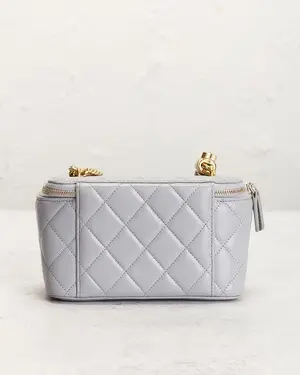 FWRD RENEW Chanel Lambskin Small Slide Long Vanity Case