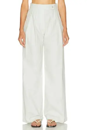 Sablyn Brooke C High Rise Double Pleat Pant - Blizzard