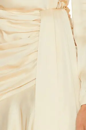 Zimmermann Ascent Draped Maxi Skirt - Cream