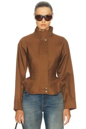 Staud Archie Jacket - Cigar