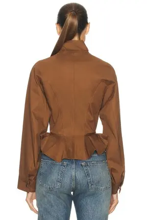 Staud Archie Jacket - Cigar