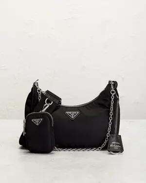 FWRD RENEW Prada Re-edition 2005 Re-nylon Shoulder Bag - Black