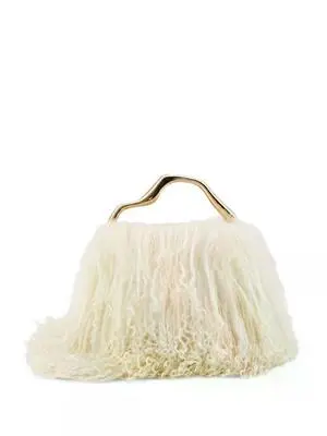 Cult Gaia Backgammon Faux-fur Clutch Bag