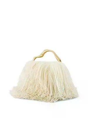 Cult Gaia Backgammon Faux-fur Clutch Bag