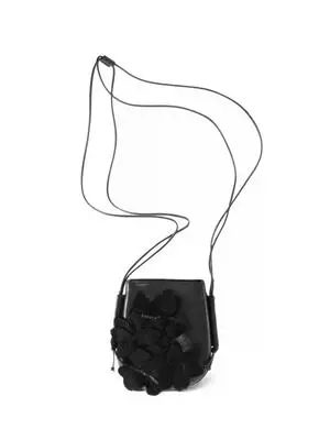 Hereu Floral Embellished Leather Shoulder Bag