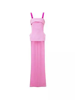 GEMY MAALOUF Belted Asymmetrical-hem Top - Pink