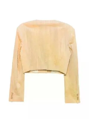 ALYSI Corduroy Cropped Jacket - Neutrals