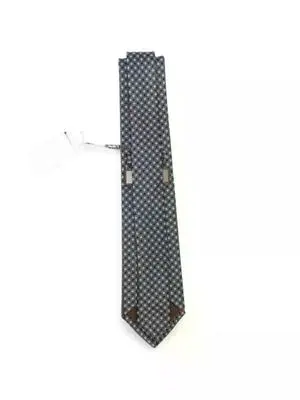 Canali Geometric-pattern Silk Tie
