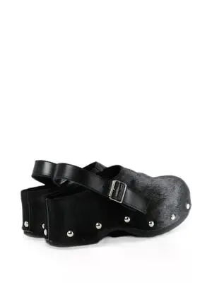 COMME DES GARÇONS TAO Calf-hair Studded Clogs
