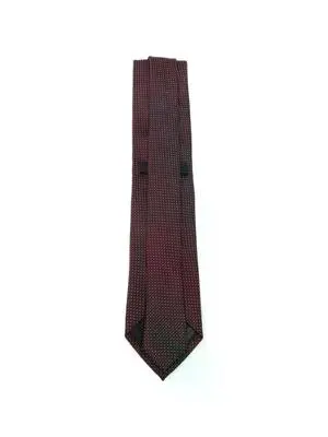 Zegna Micro-patterned Tie - Red