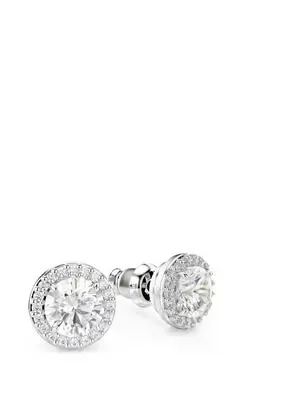 SWAROVSKI Una Angelic Crystal-embellished Halo Earrings - Silver