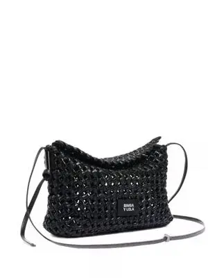 Bimba Y Lola Small Plaited Leather Crossbody Bag