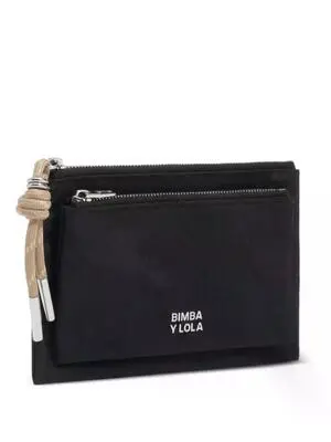 Bimba Y Lola Nylon Pocket Wallet - Black