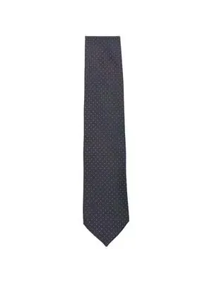 Corneliani Geometric Print Neck Tie - Blue