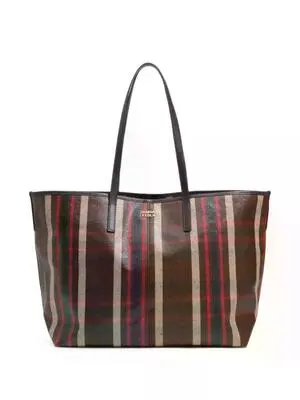 Bimba Y Lola Large Oak Tartan Shopper Bag - Brown