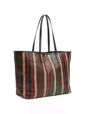 Bimba Y Lola Large Oak Tartan Shopper Bag