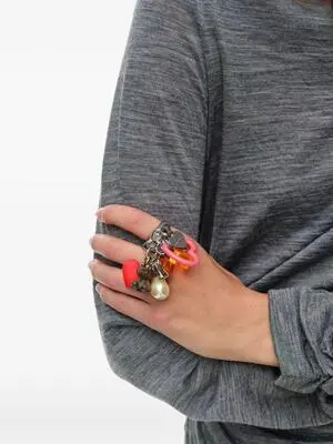 Bimba Y Lola Heart Multicharm Ring - Silver