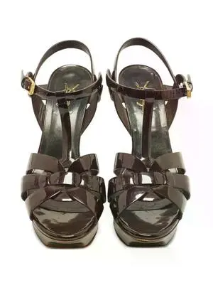 Saint Laurent Tribute Patent Leather Sandals