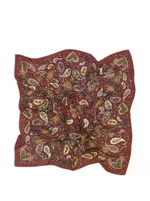 Bimba Y Lola Wine Paisley Scarf - Red