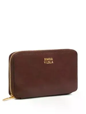 Bimba Y Lola Medium Dark Tan Leather Wallet - Brown