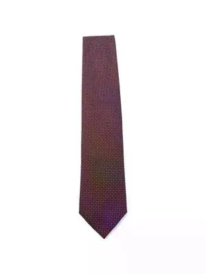 Corneliani Micro-pattern Silk Tie - Red