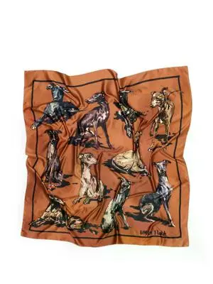 Bimba Y Lola Caramel Greyhounds Scarf