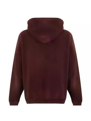 GOLDEN GOOSE Cotton Oversized Hooded Sweatshirt With Logo Detail - Red