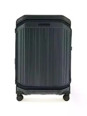 PIQUADRO Large Textured Suitcase - Blue