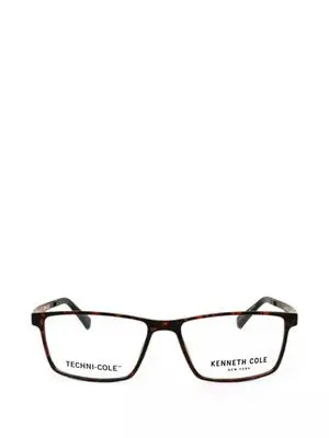 KENNETH COLE Geometric Frame Eyeglasses - Brown