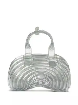 Melissa Gucci Small Perforated Gg Embossed Messenger Bag - Silver