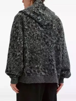 FIVE CM Leopard-pattern Zip-up Hoodie