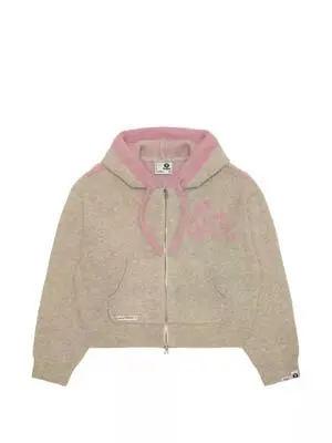 AAPE BY *A BATHING APE Logo-intarsia Zip-up Hoodie