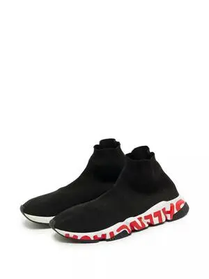 Balenciaga Speed 2.0 Knit Sneakers - Black