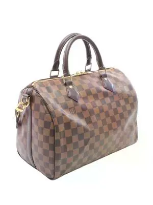 LOUIS VUITTON Damier Ebene Speedy Bandouliere 30 Satchel