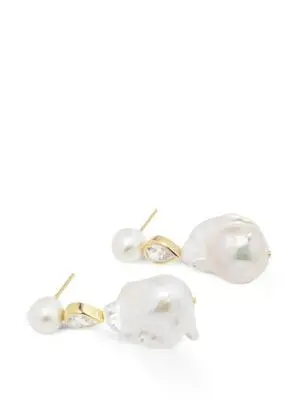 Completedworks Pearl & Zirconia Drop Earrings