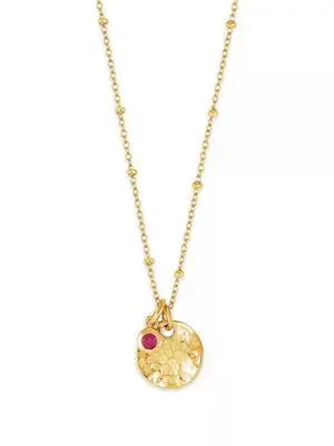 DOWER & HALL Hammered Disc Necklace