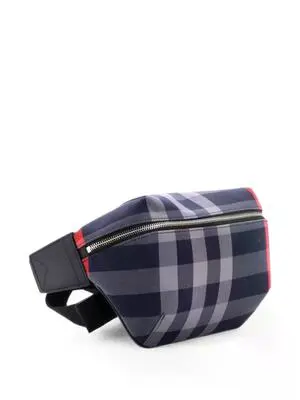 Burberry Sonny House Check Canvas Belt Bag - Blue