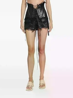 DREAMING ELI Favourite Lace-up Layered Mini Skirt