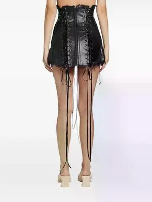 DREAMING ELI Favourite Lace-up Layered Mini Skirt