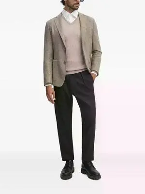 BENETTON V-neck Wool Sweater - Neutrals