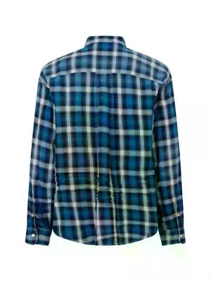 Dsquared2 Classic-check Dropped Shoulder Shirt - Blue