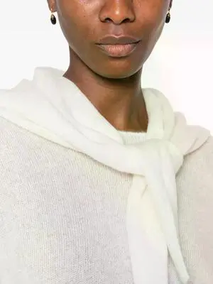 IVORY PARIS Tie-detail Knit Sweater - Neutrals