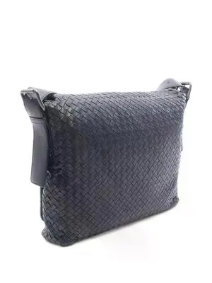 Bottega Veneta 2000s Intrecciato Shoulder Bag - Blue