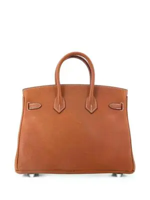 Hermès Birkin Handbag Fauve Barenia Faubourg With Palladium Hardware 25 Tote Bag - Brown
