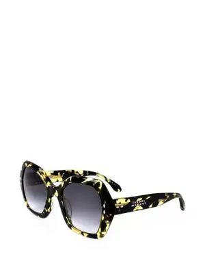 Isabel Marant Tortoiseshell-effect Geometric-frame Sunglasses - Brown