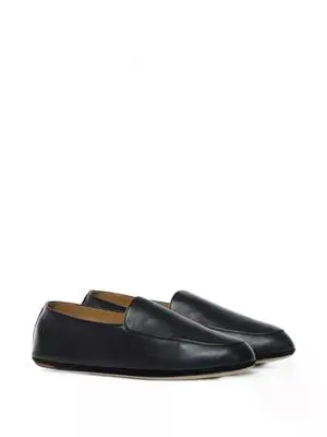 Loro Piana Anton Lambskin Loafers - Black