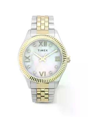 Timex® Legacy 34mm Two-tone Stainless Steel Watch - White
