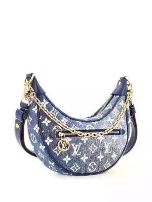 LOUIS VUITTON Loop Monogram Jacquard Denim Hobo Bag