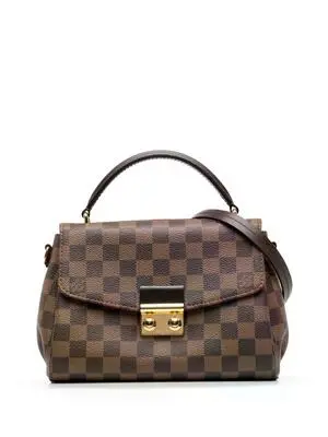 LOUIS VUITTON 2018 Damier Ebene Croisette Satchel - Brown